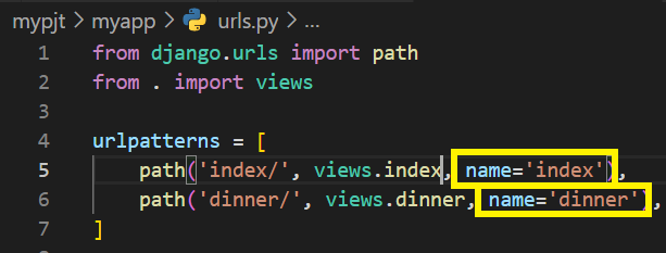 Django Naming URL patterns, URL namespace