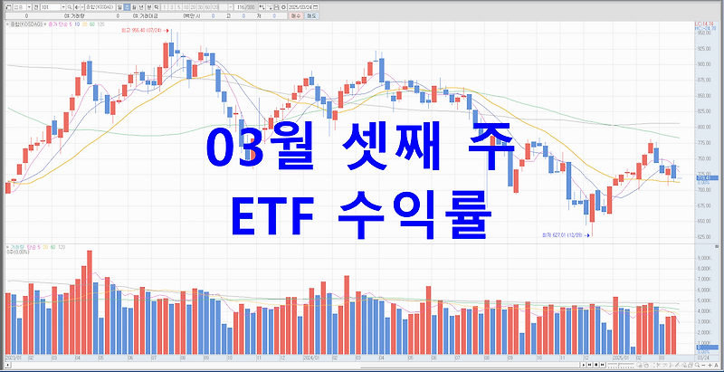 25년 03월 셋째 주 ETF 수익률 TOP5 :: 돈되는 경제이야기
