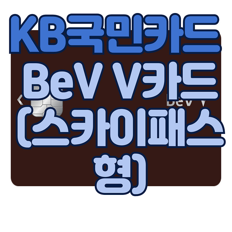 BeV V카드(스카이패스형) - KB국민카드의 프리미엄 혜택