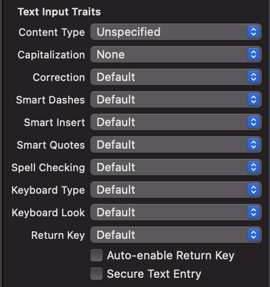 [iOS] 텍스트 필드의 Text input traits특성 - HoonIOS