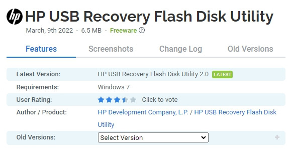 HP USB Recovery Flash Disk Utility 무료 다운로드