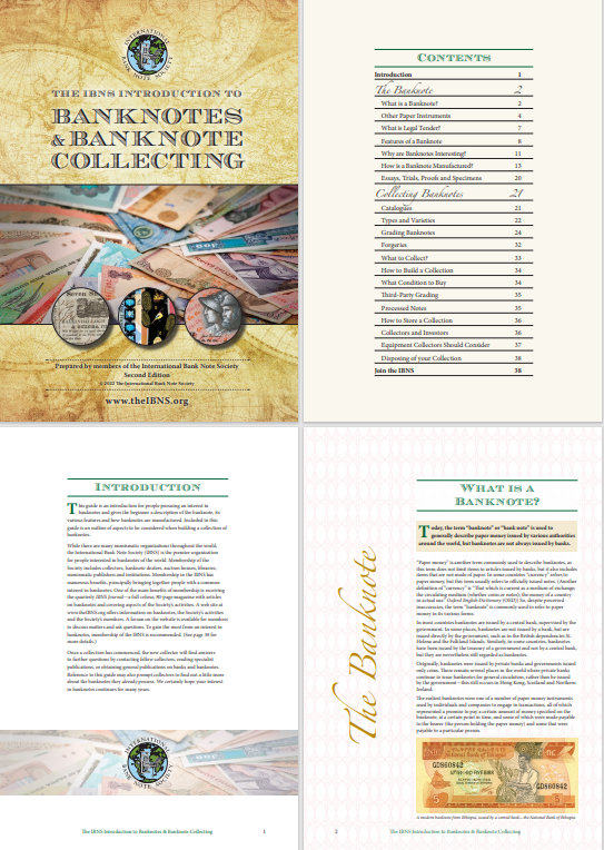 Introduction To Banknotes And Banknote Collecting [IBNS,2022]