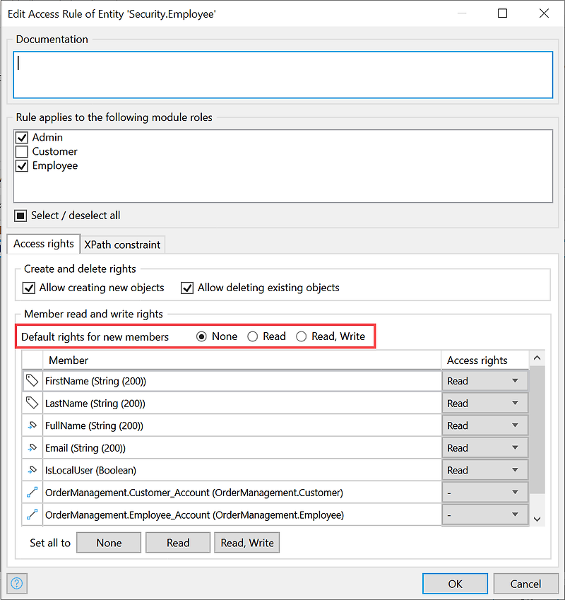 Entity Access for Security