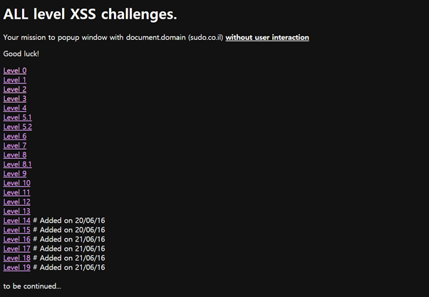 XSS Challenges 0