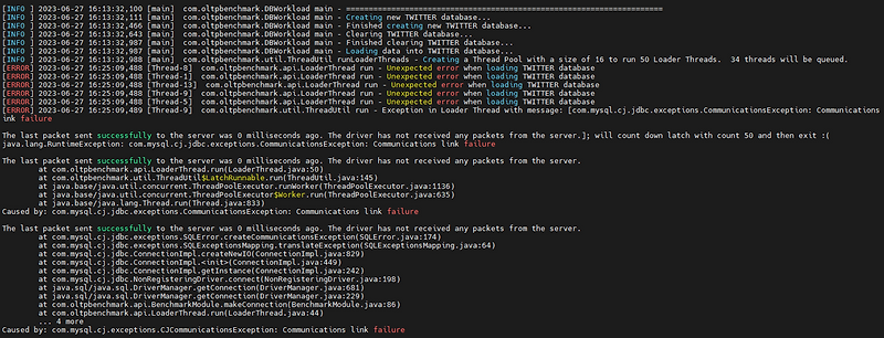 에러 해결 The Last Packet Sent Successfully To The Server Was 0 Milliseconds Ago The Driver Has