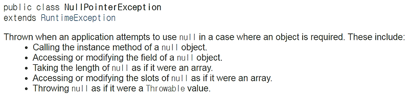 [JAVA] Exception in thread "main" java.lang.NullPointerException 오류