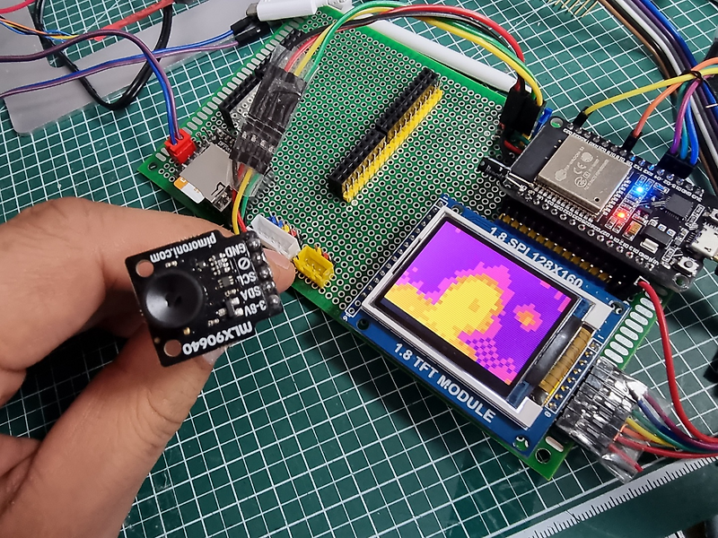 [ESP32] 열화상 카메라 만들기(MLX90640, ST7735S TFT LCD)