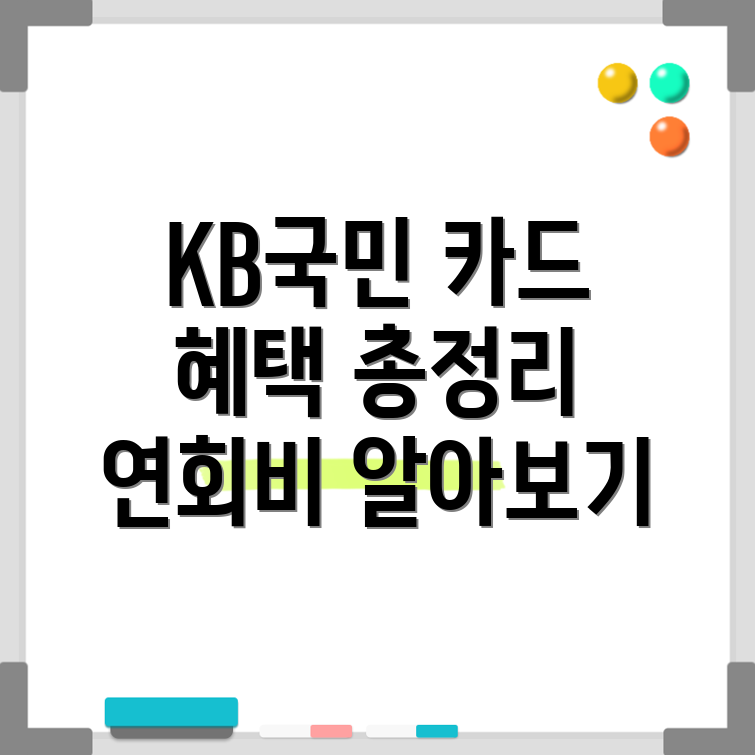 KB국민 WE:SH All 카드 혜택 및 연회비