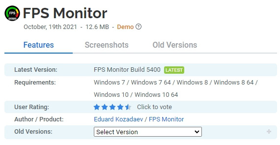 FPS Monitor 무료 다운로드