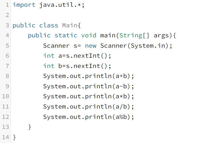 [JAVA/백준/단계별] 1단계: 입출력과 사칙연산 - #10869 사칙연산