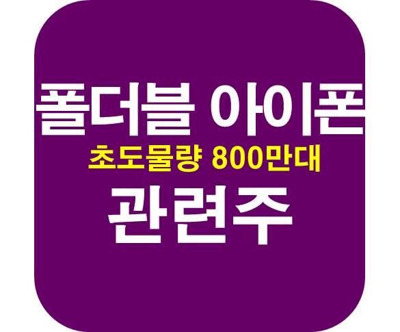 폴더블 아이폰 관련주 6종목, 초기 물량 800만대 예상