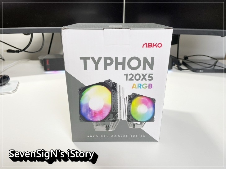 앱코 컴퓨터 CPU쿨러, ABKO TYPHON 120X5 ARGB