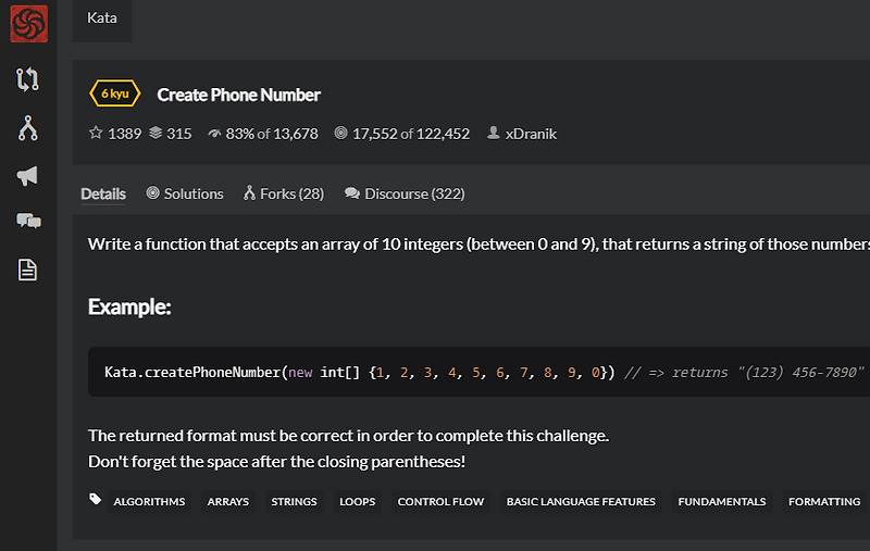 Create Phone Number, CodeWars Kata 자바 솔루션 - 비빔뉴스 - IT, 체스, 영화