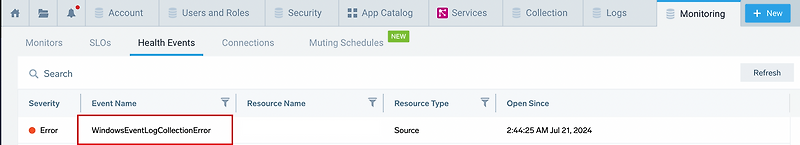 Sumo Logic WindowsEventLogCollectionError 해결 방법 :: Benjamin's Note