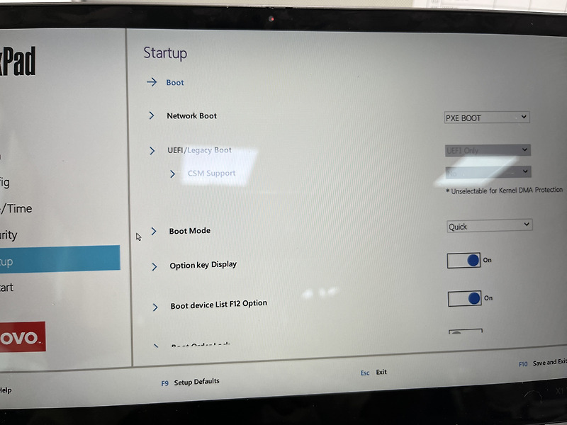 Lenovo 노트북 unselectable for kernel dma protection unselectable for ...