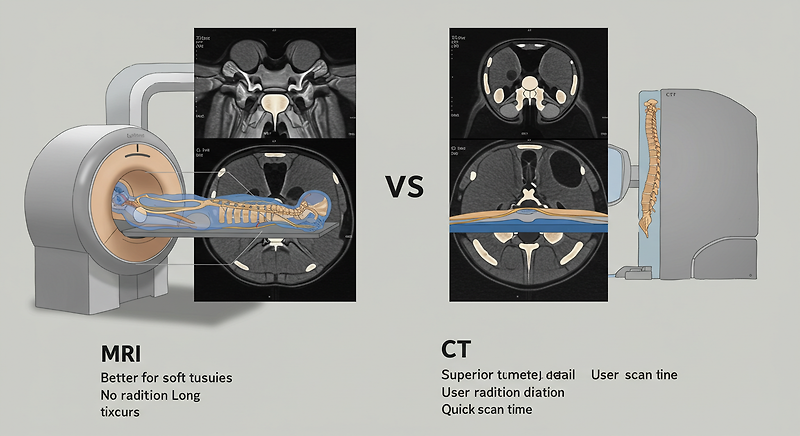 허리 MRI와 CT의 차이점과 상황별 적합한 검사방법을 알아보자.