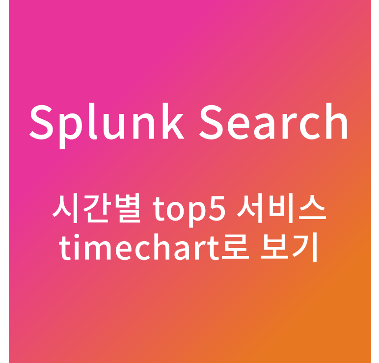 [ Splunk Search ] 시간 별 top 5 서비스 골라서 timechart로 표현하기