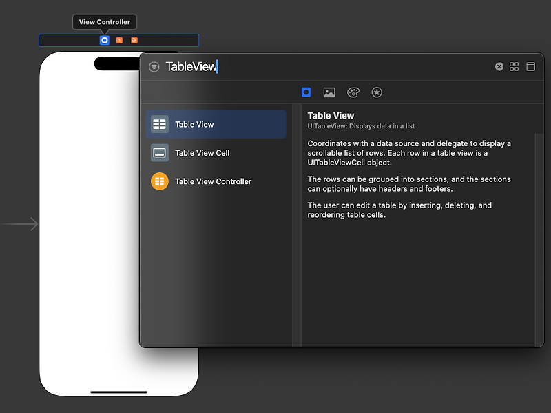 [TableView] Storyboard + Code 로 설정 (Delegate Pattern)
