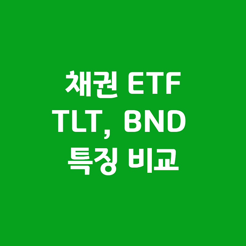 채권 ETF : TLT와 BND로 미국 채권 투자 방법 및 비교