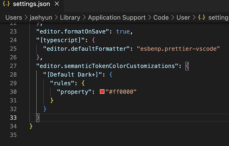 [vscode] Color Theme - 변수, 객체 색상 바꾸기