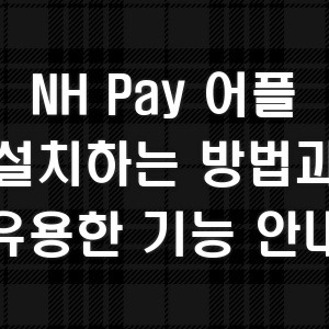 NH Pay 어플 설치하는 방법과 유용한 기능 안내