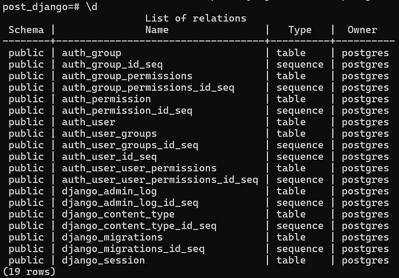 SQL django와 연동