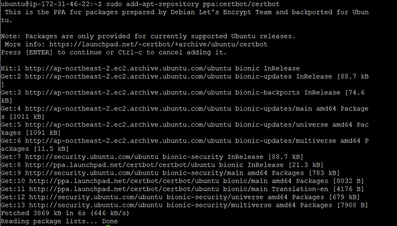 Nginx에 SSL 적용(crontab 인증서 자동갱신 포함)