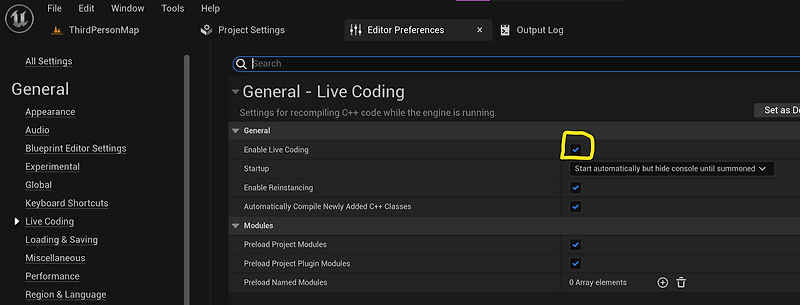 Unable to build while Live Coding is active.