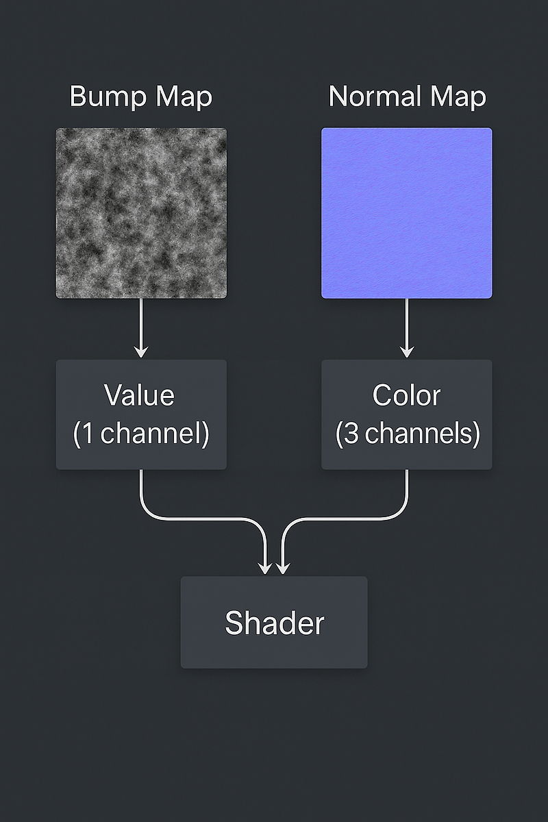 [Maya] Bump Map과 Normal Map의 차이점과 활용법 정리