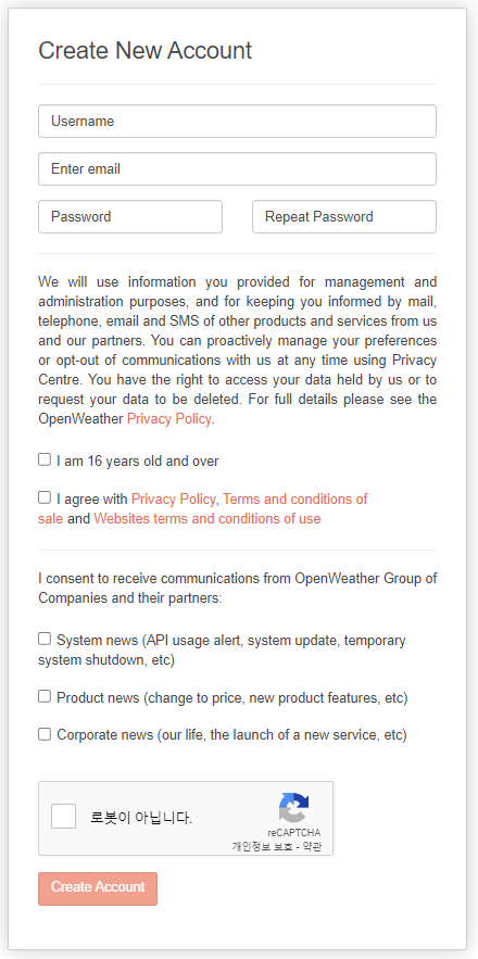 [PYHTON, 파이썬] OpenWeatherMap api 이용하여 날씨 확인하기, OpenWeatherMap