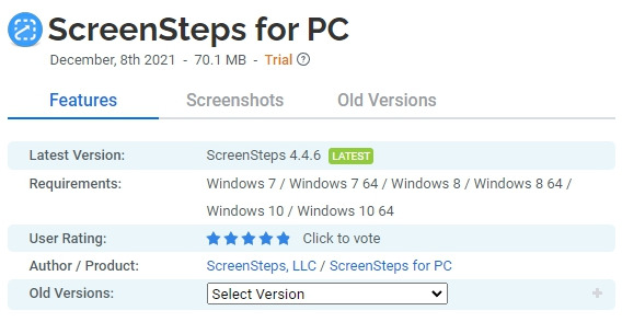 ScreenSteps for PC 무료 다운로드
