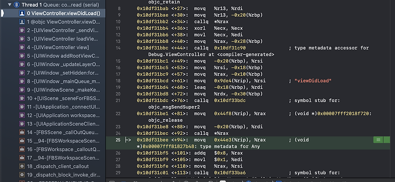 [XCode] break point가 이상하게 뜰때