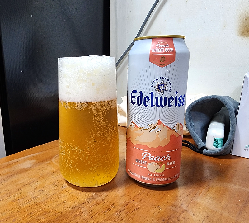 오스트리아 맥주 - 착한아이에게 온 사춘기 같은 맥주 - 솔직 후기, 정보 / Edelweiss Peach