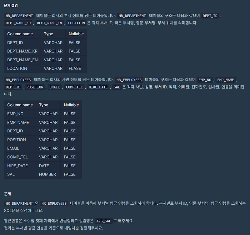 [Lv.3 / 프로그래머스 / SQL] 부서별 평균 연봉 조회하기