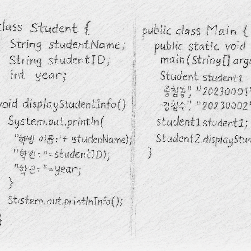 Java 왕초보 객체지향프로그램 총정리 클래스 정의 생성자 메소드 객체 생성 쉽게 설명