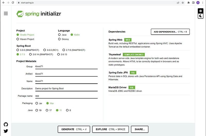 Kotlin으로 Springboot Web 도전기 (1) :: Sunny's Blog