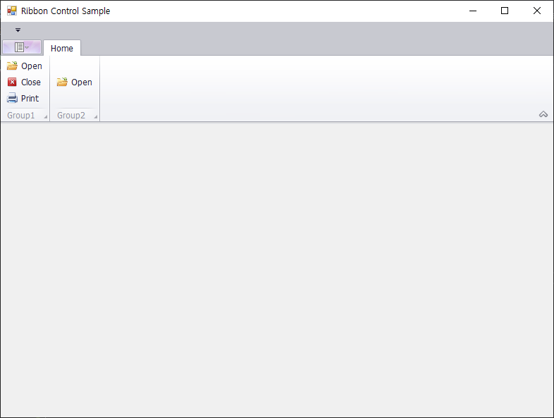 DevExpress / Winform Ribbon Control 생성하기.