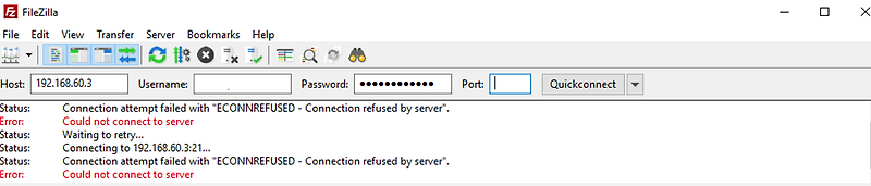 FileZilla "ENCONNREFUSED - Connection refused by server" 메시지 나타날 때 해결 ...