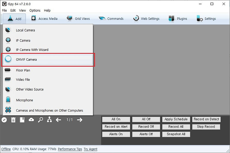 python openCV로 외부 IP cam 영상 제어(onvif)
