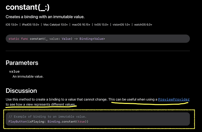 (SwiftUI) .constant (feat. @Binding) :: 비둘기의 iOS💖