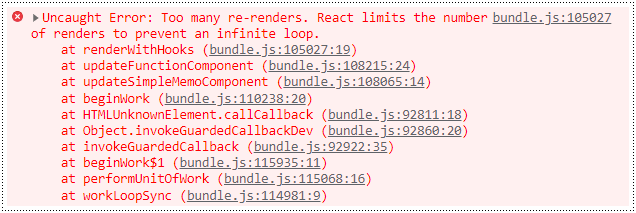 [React.js] "Uncaught Error: Too many re-renders. React limits the number of renders to prevent ...