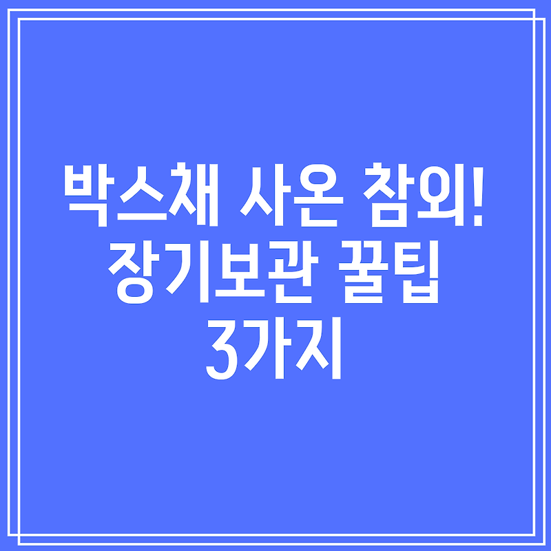 박스채 사온 참외! 장기보관 꿀팁 3가지