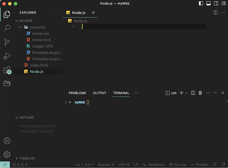 Node js. 에 Express 없이 기본 server 띄어보기