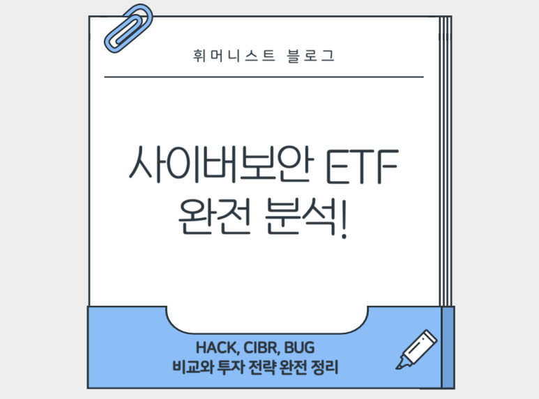 🛡 사이버보안 ETF 집중 분석! - HACK, CIBR, BUG 비교와 투자 전략 완전 정리