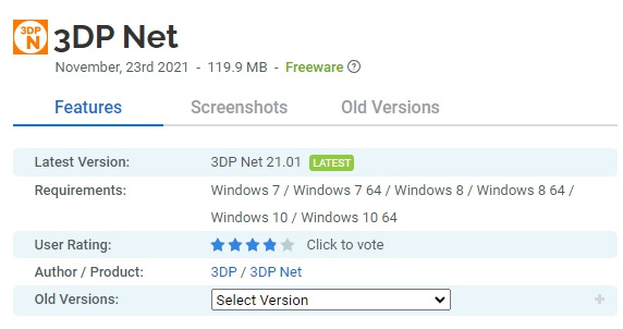 3DP Net 무료 다운로드