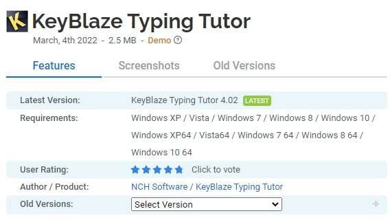 KeyBlaze Typing Tutor 무료 다운로드