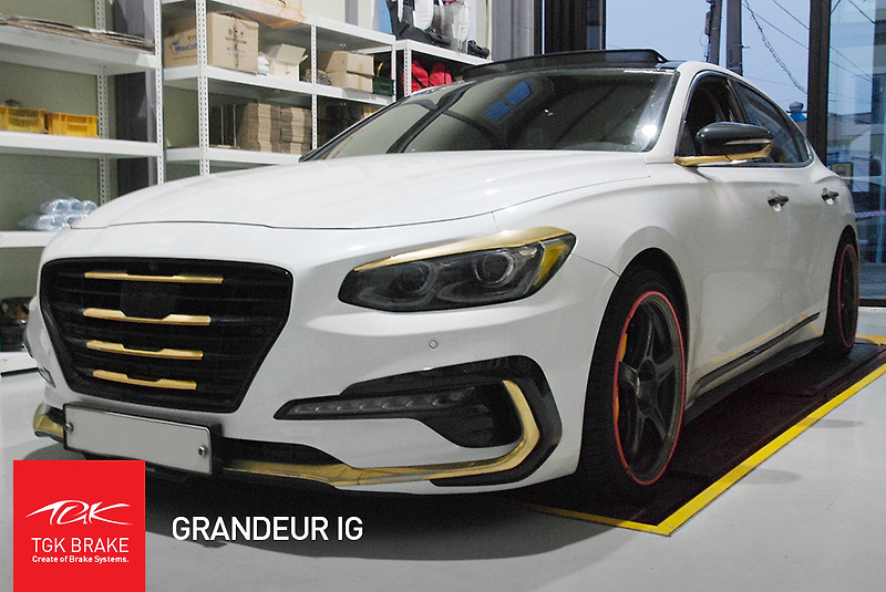 [현대 그랜저IG] EQ900 4P 브레이크 제동 시 핸들떨림의 원인 / 디스크연마 - 부산브레이크튜닝전문샵 :: TGK 브레이크