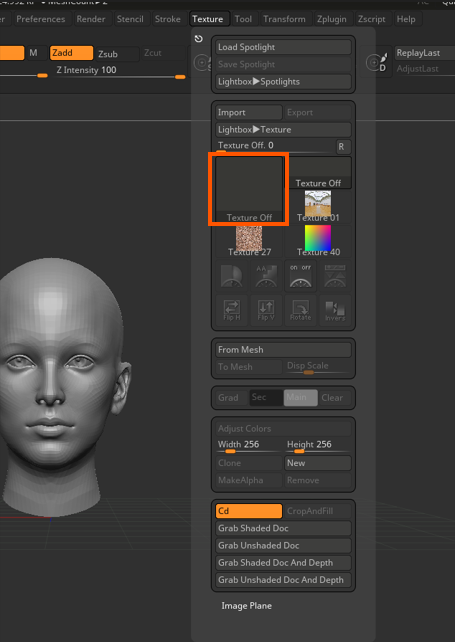 Zbrush SpotLight Mapping