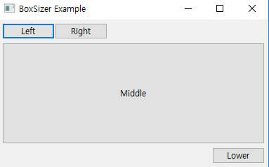 wxpython 간단한 프레임 예제(BoxSizer)
