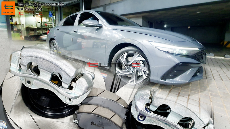 제품가 20만원대 브레이크튜닝 xg2p 320mm사선디스크 인터알패드조합 - 아반떼 CN7 ( 대구브레이크튜닝 AD K3 셀토스 코나 튜닉스 )